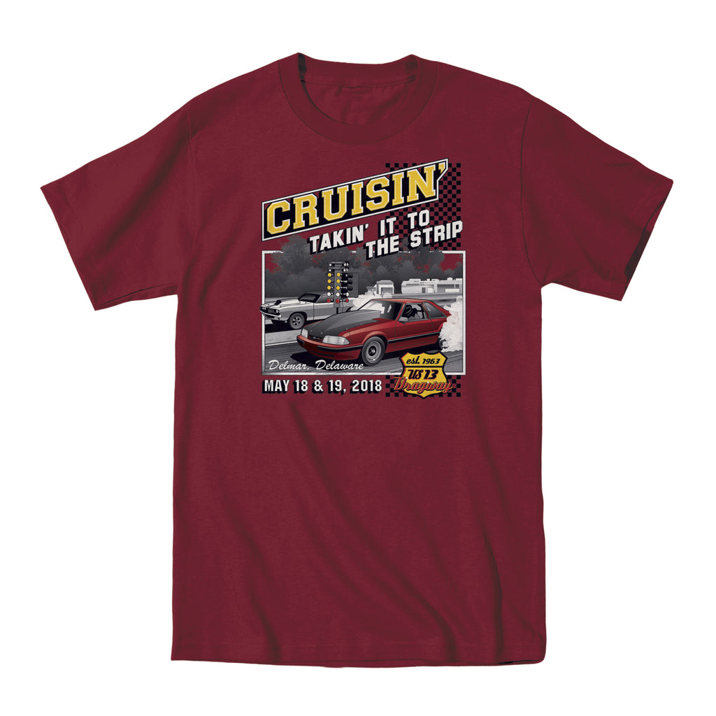 SALE - 2018 Cruisin official classic car show event t-shirt maroon Oce ...